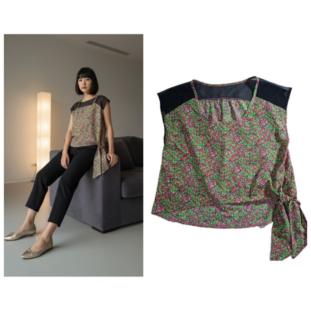 Chiffon Sleeve Shirt Use Less Bust 40 | Shopee Philippines