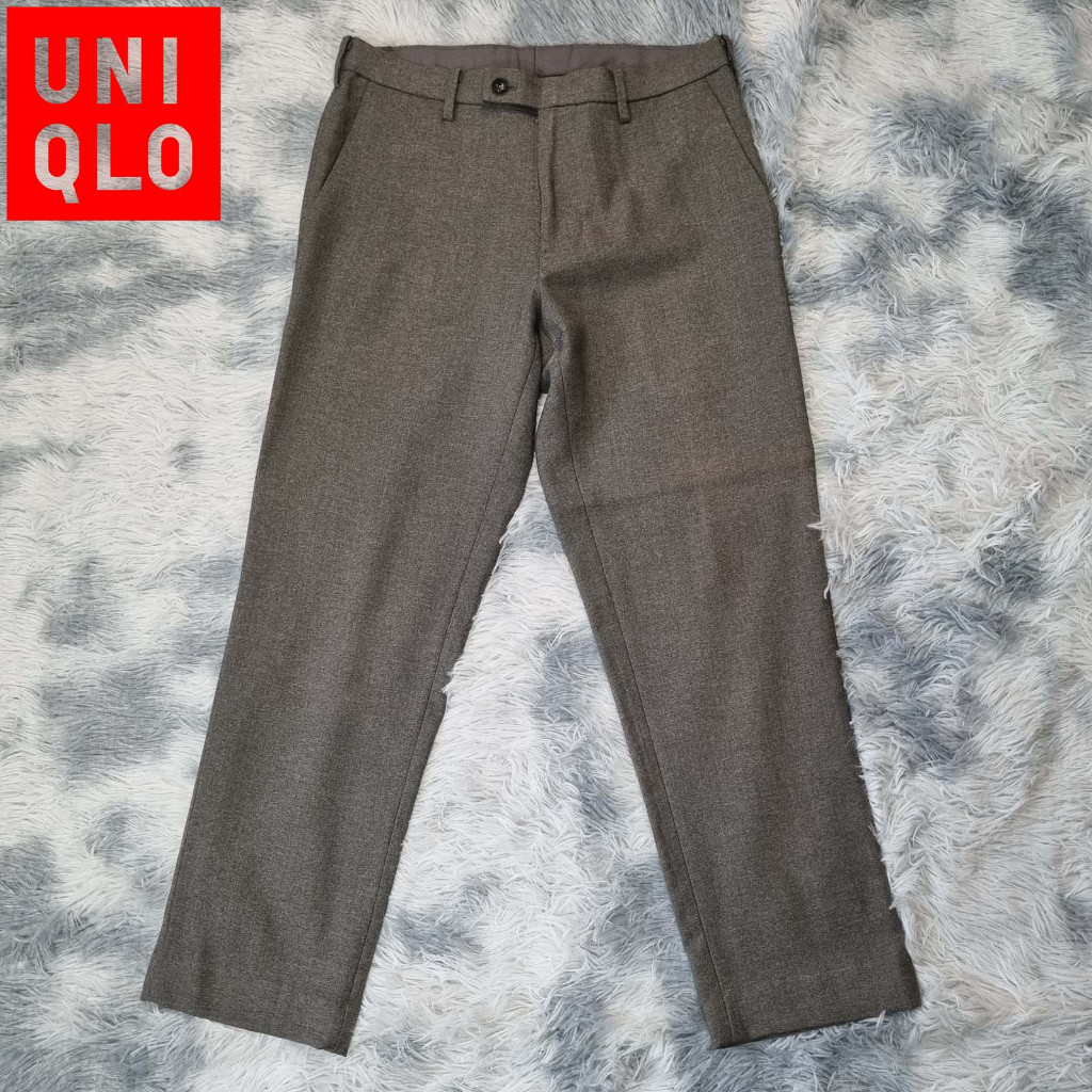 Uniqlo Work Pants Light Gray Waist 79cm | Shopee Philippines