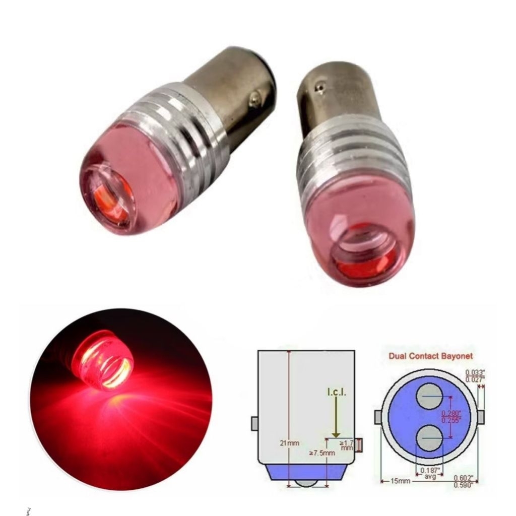5-Time Flashing Brake Light Stop LED (Brake + Dimmer) Red Bright Eyes 1 ...