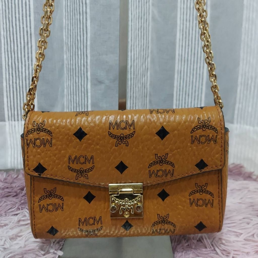 (Used) MCM Millie Flap Crossbody | Shopee Philippines