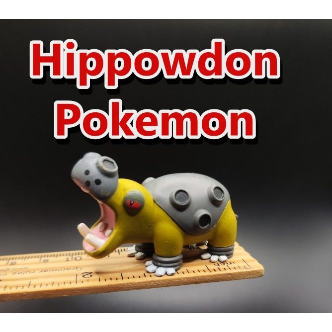 Pokemon Hippowdon figure 1.5" Japan Pocket Monster Yoshinoya Pokemori ...