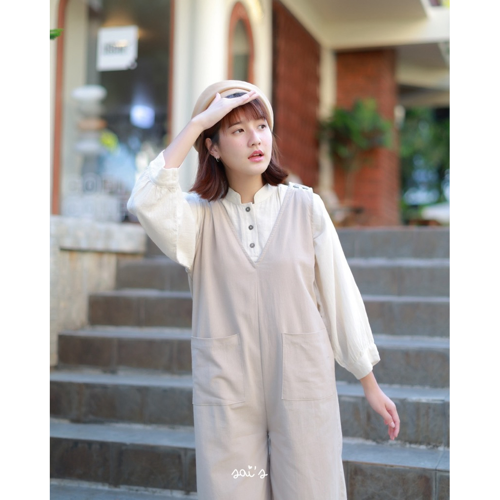 Chinese Collar Polo Shirt With Doll Sleeves And Long (Slaf Linen ...