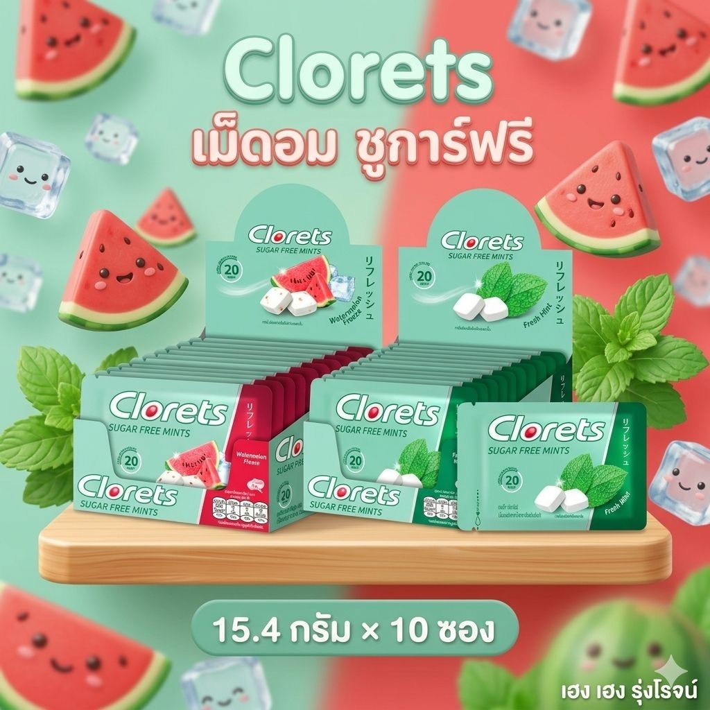 [Pack Of 10] Clorets Sugar Free Tablets Sugar-Free 15.4g Candy | Shopee ...
