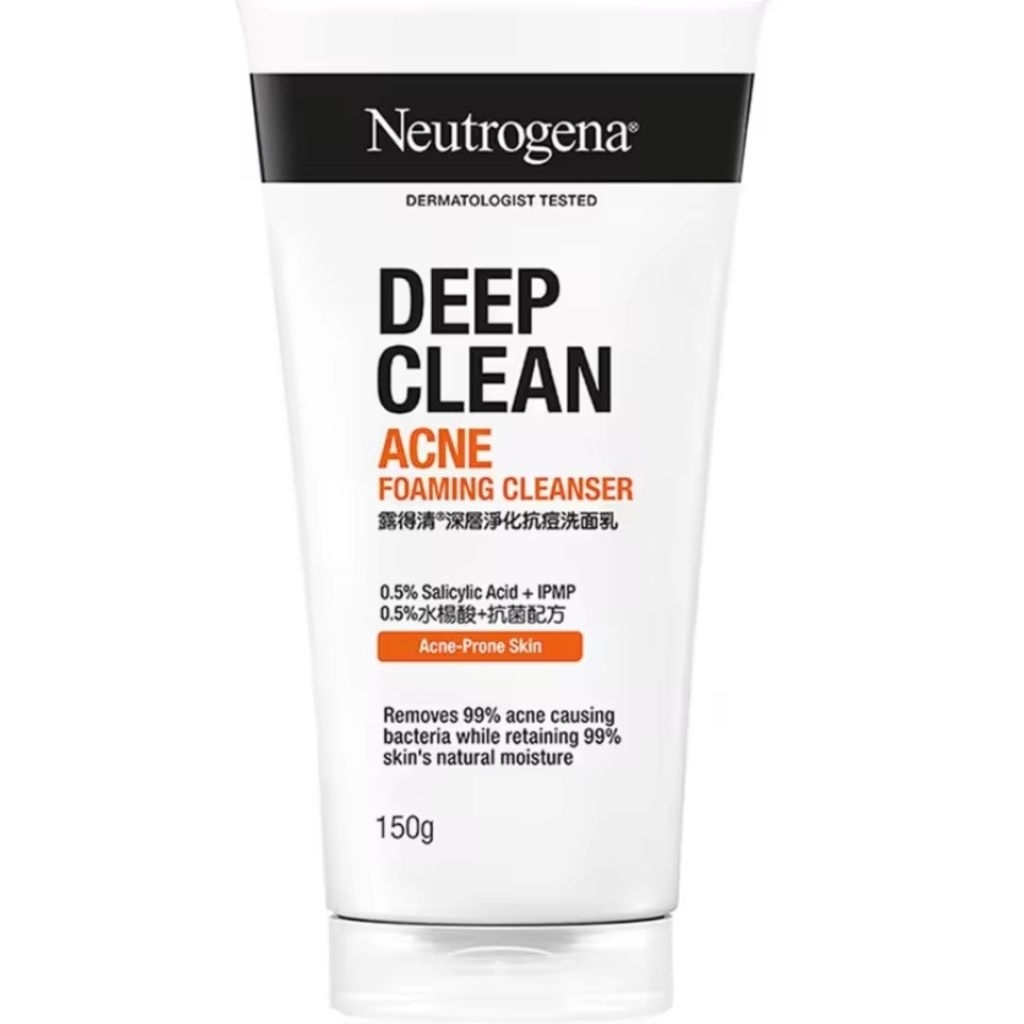 Neutrogena Facial Cleansing Foam Deep Clean Acne Foaming Cleanser Size ...