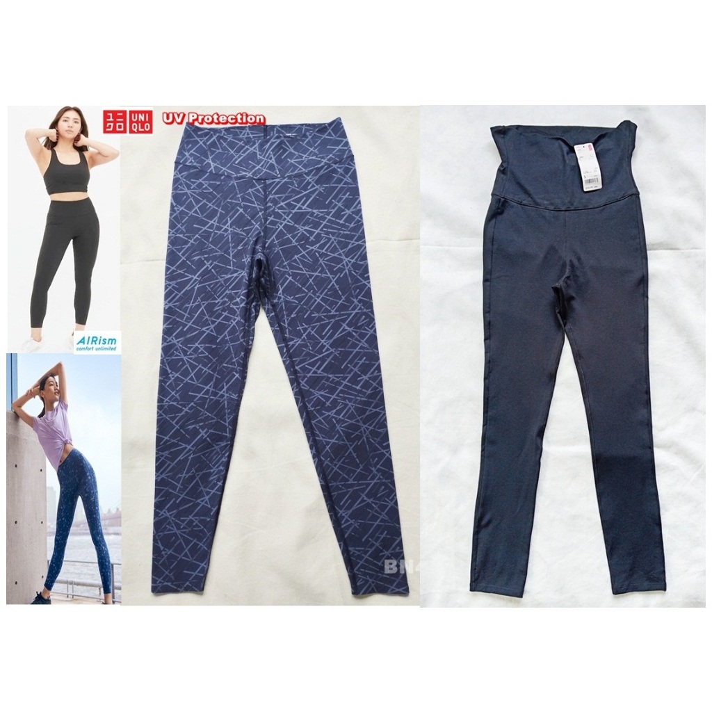 UNIQLO UV Protection AIRism Fabric Muscle Compression Exercise Pants ...