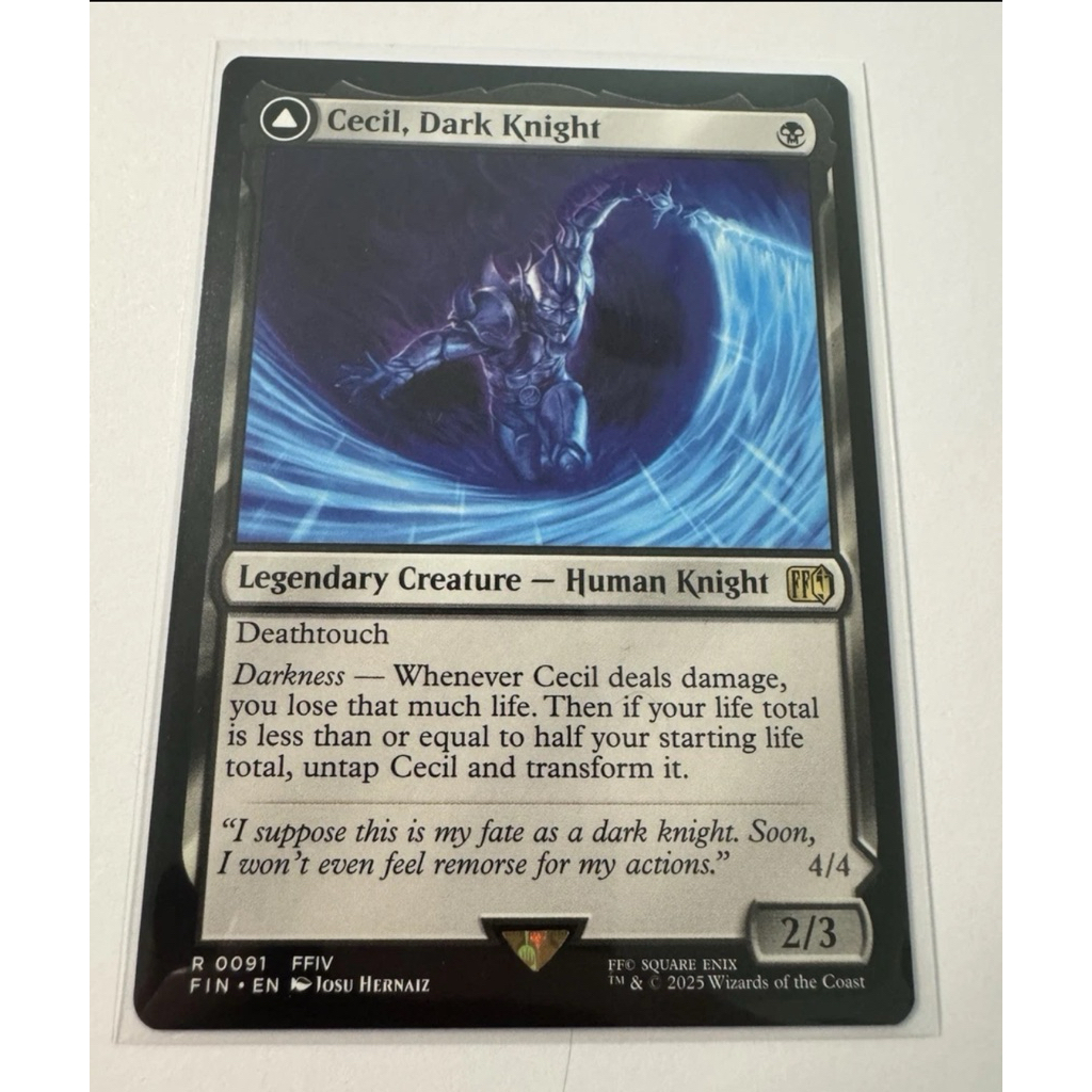 MTG Cecil Card Dark Knight Black Magic the gathering EDH FIN Edition ...