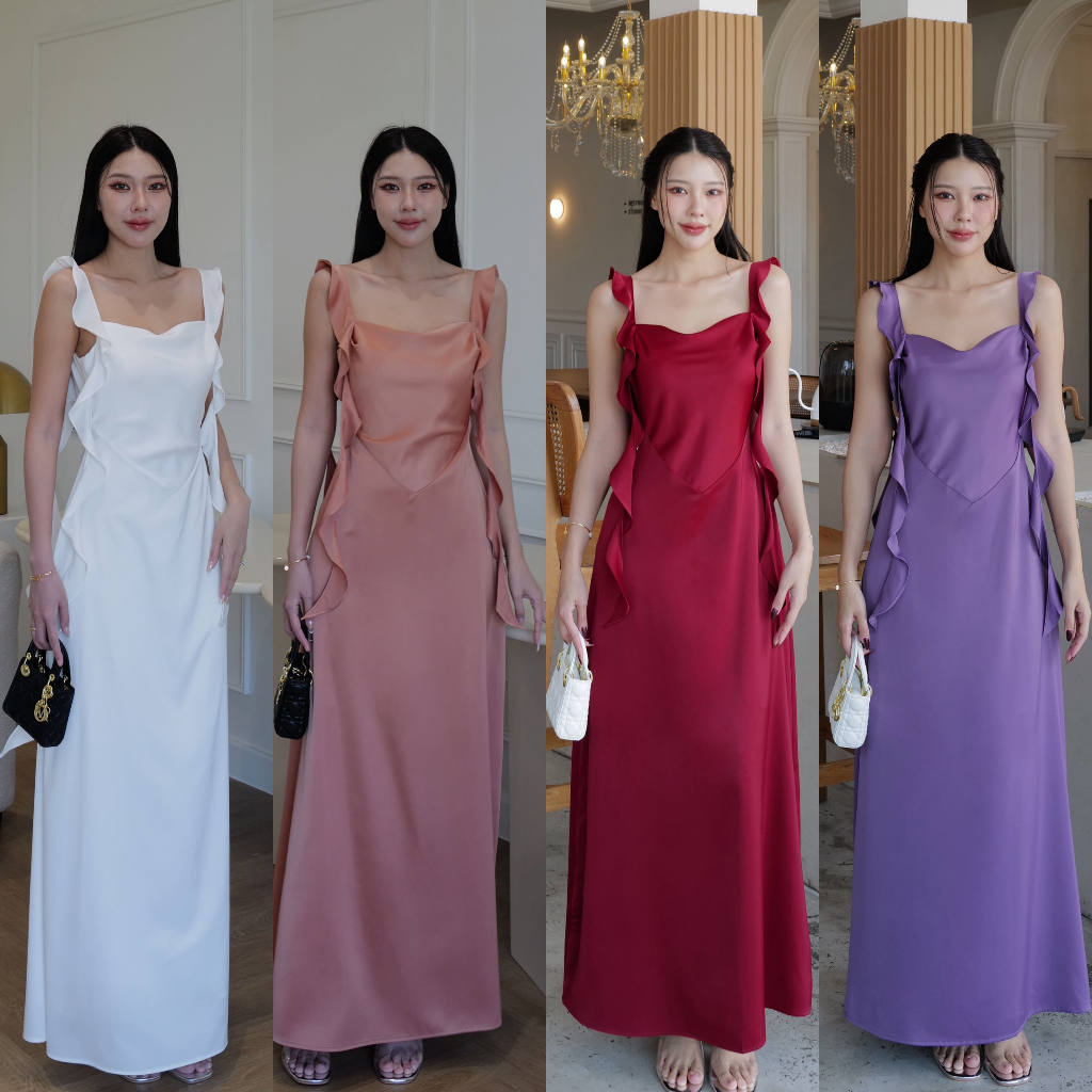 CHILL Tag INTUON Premium National Fabric Long Dress Sleeves And Straps ...