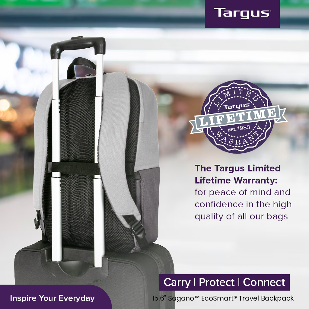 Targus Sagano EcoSmart Travel Backpack (TBB634) Notebook 15.6 "Made Of ...