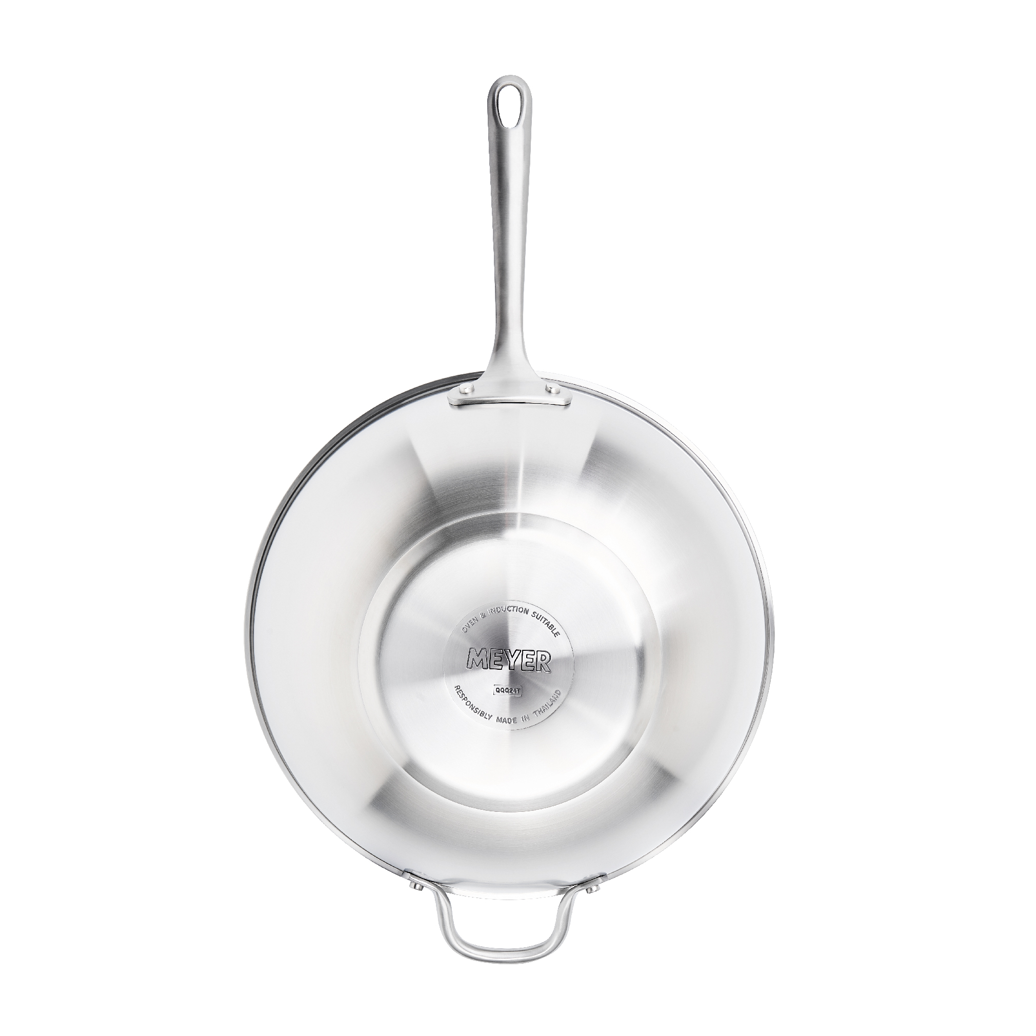 MEYER WHITE STEEL Stainless Cookware Deep Fry Pan With Hanging Ears ...