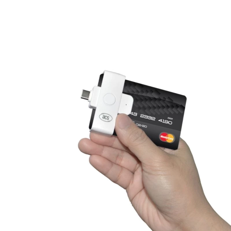 Portable Id Card Reader ACR39U-NF Model USB-Type C Connection Authen by ...