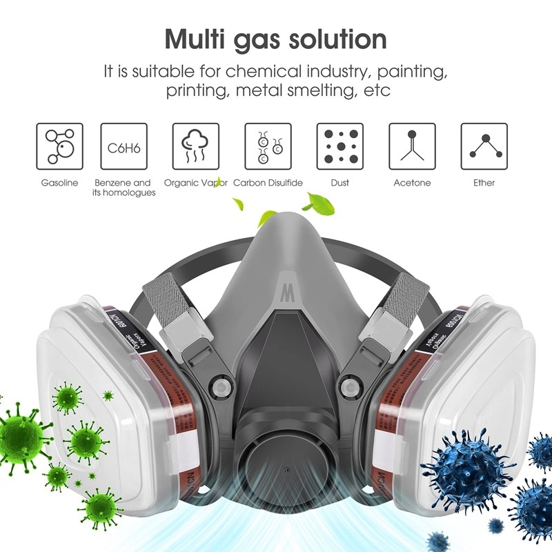 Chemical Mask 3M 6200+ Filter 5N11 With Cover 501 Set Of 7 Pieces High ...