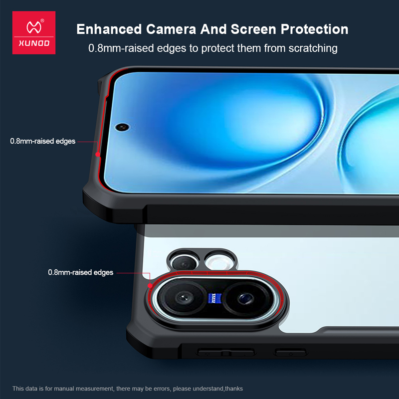 XUNDD Case Vivo X200 FE Shockproof X200FE Camera Lens Protection Soft ...