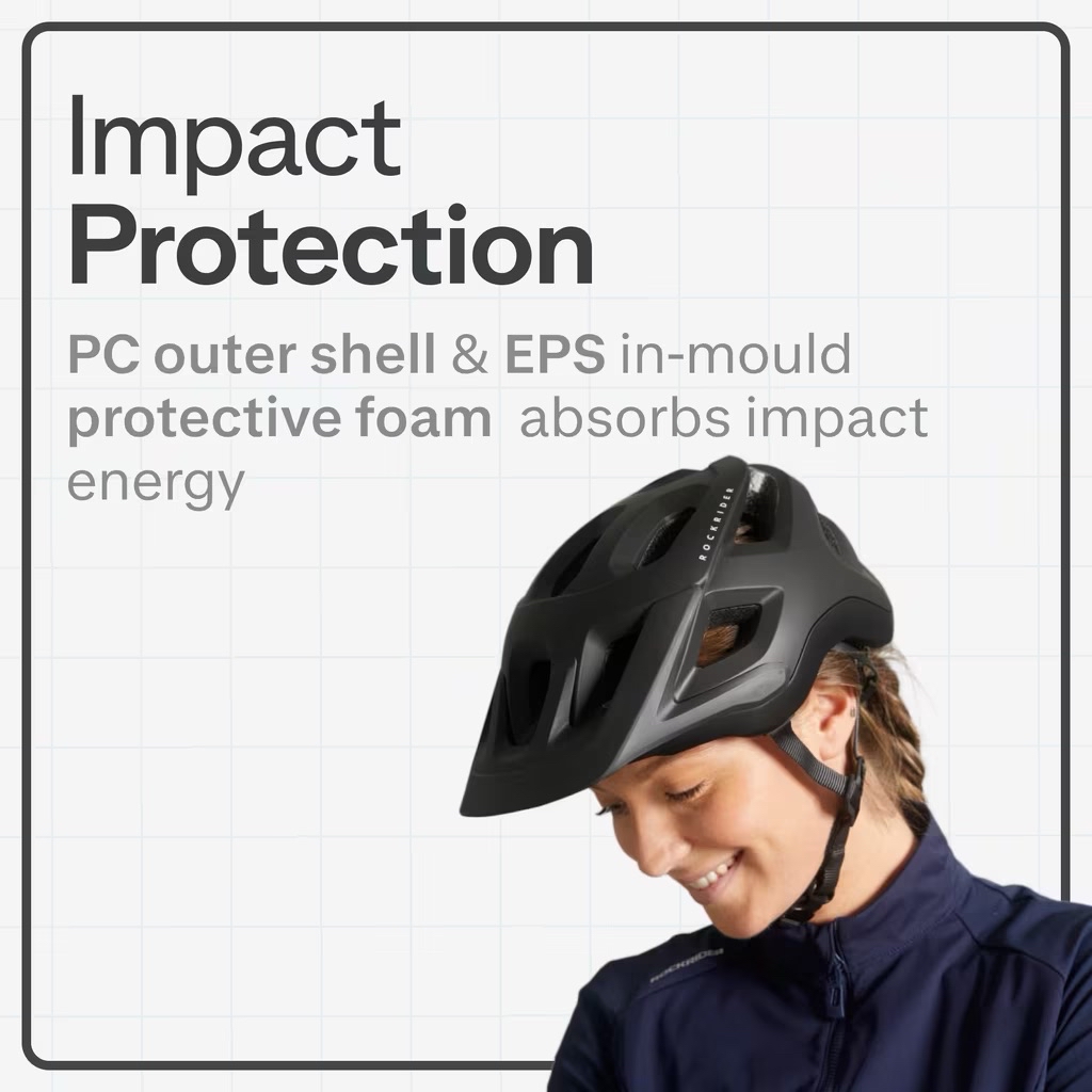 Mountain Bike Helmet Model EXPL500 (Black) ROCKRIDER | Shopee Philippines