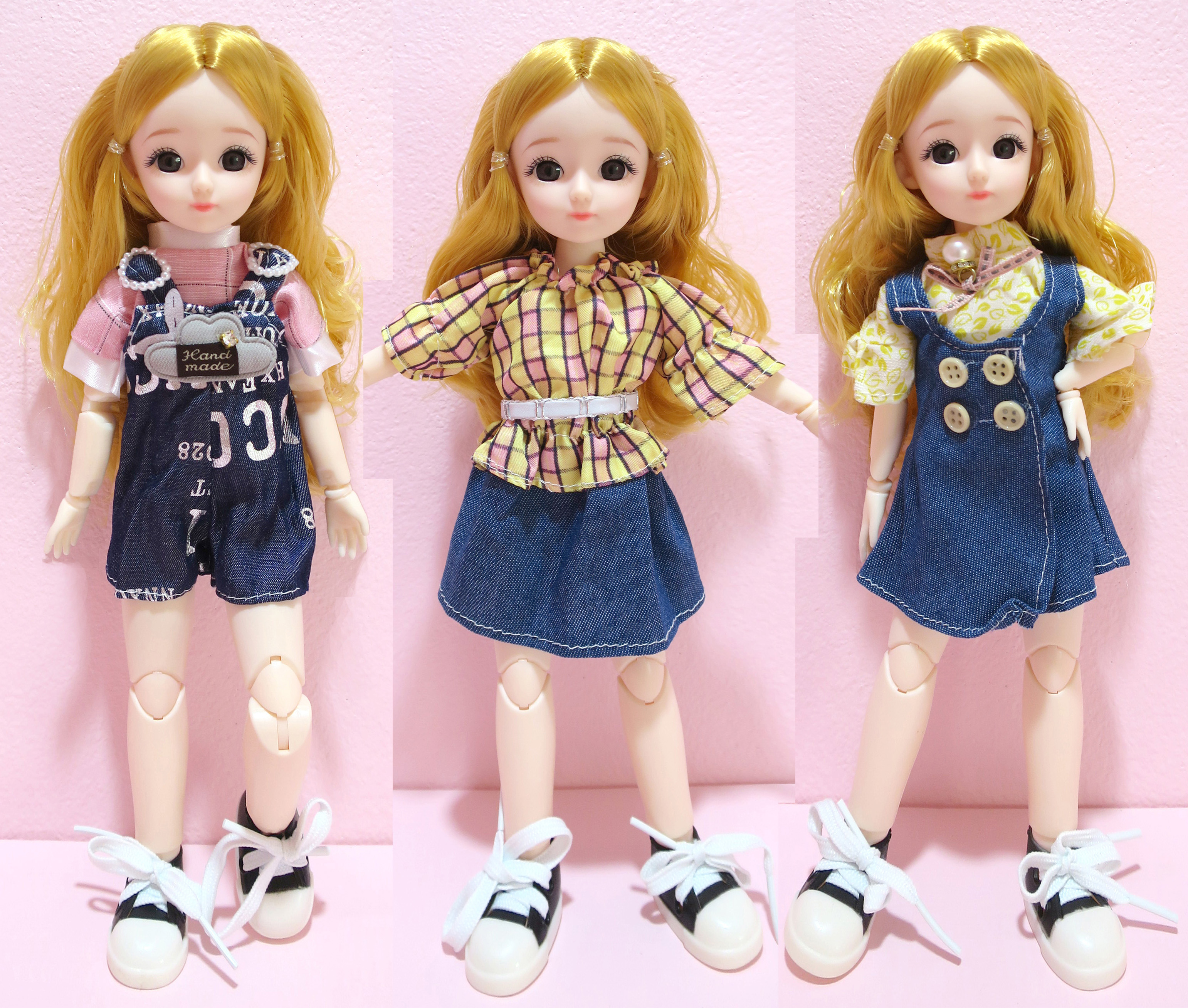 Bjd Doll Children 1:4 Joint 3D Eyes 30cm 21 Joints With Set And Shoes ...