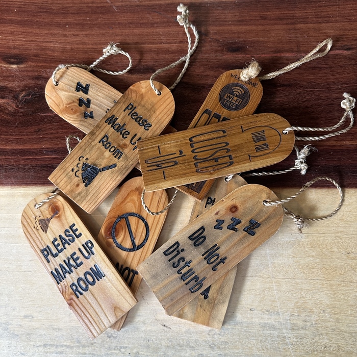 Teak Sign Width 5.5x Height 15x Thickness 1cm Hanging Door Can Be Used ...