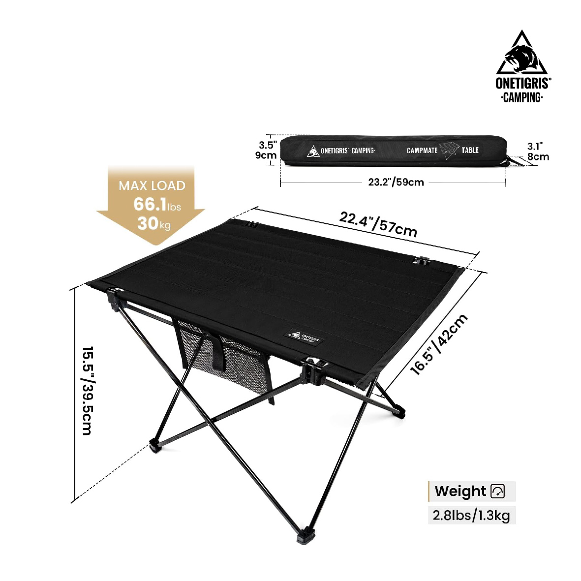 OneTigris Campmate Camping Table 08 Portable Lightweight Small | Shopee ...