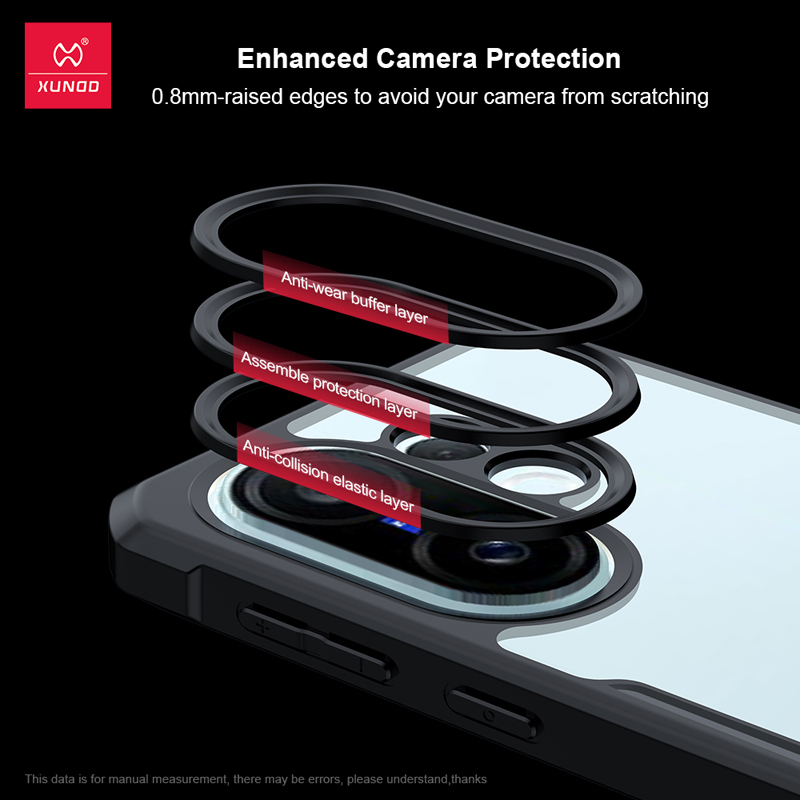 XUNDD Case Vivo X200 FE Shockproof X200FE Camera Lens Protection Soft ...