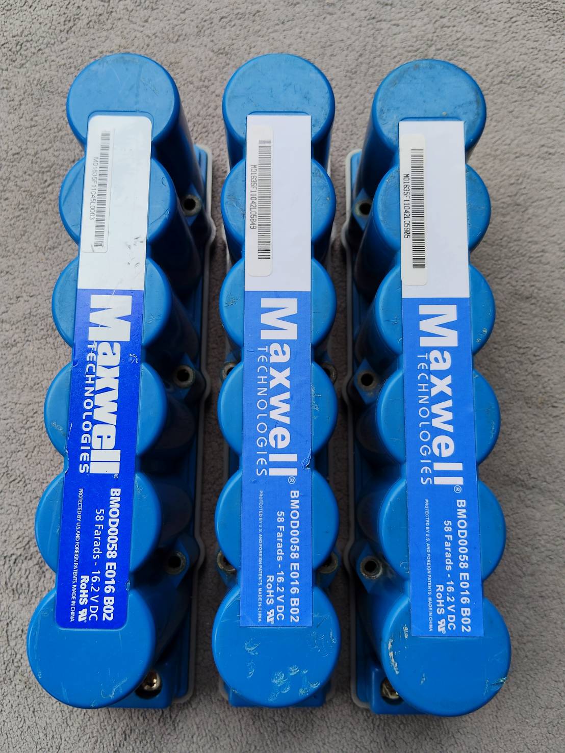 Capacitor Maxwell Brand 16v 58F (No Nuts) 6 Can Be Used With 12v dc ...