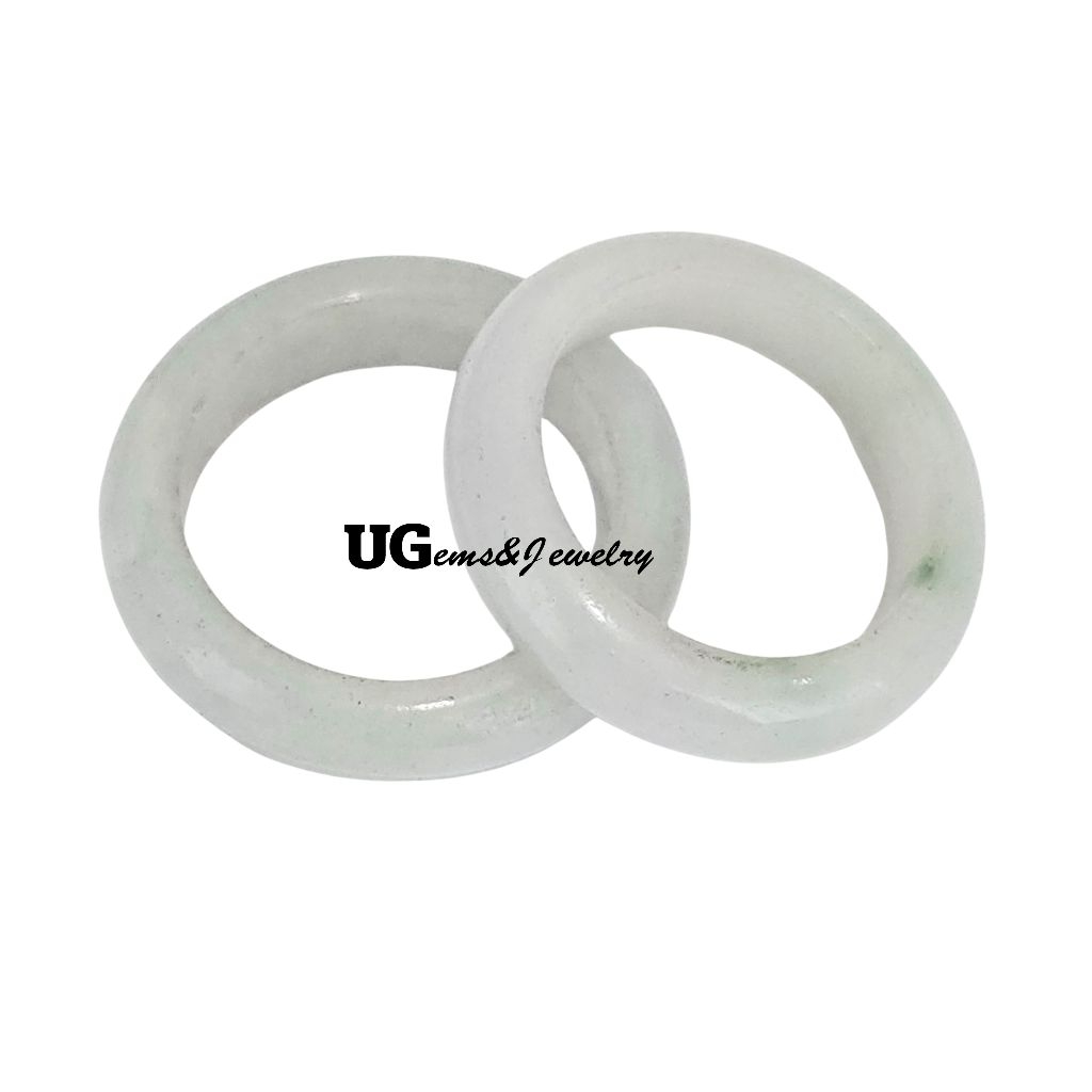 White Jade Ring Goat Oil 5 Mm Thick Genuine From Burma | Shopee Philippines