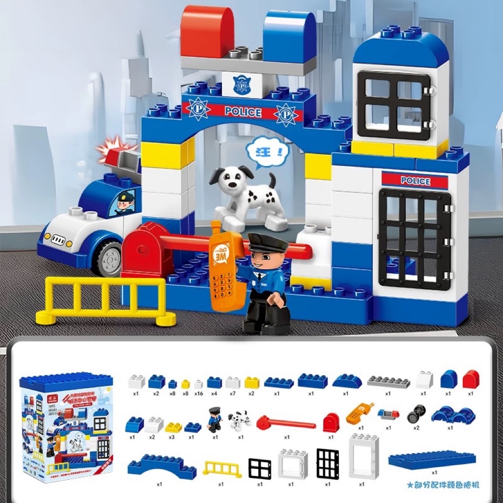 Police Station Building Blocks Toys For Children Brain Development ...