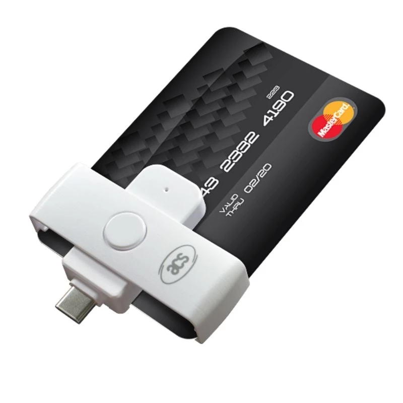 Portable Id Card Reader ACR39U-NF Model USB-Type C Connection Authen by ...
