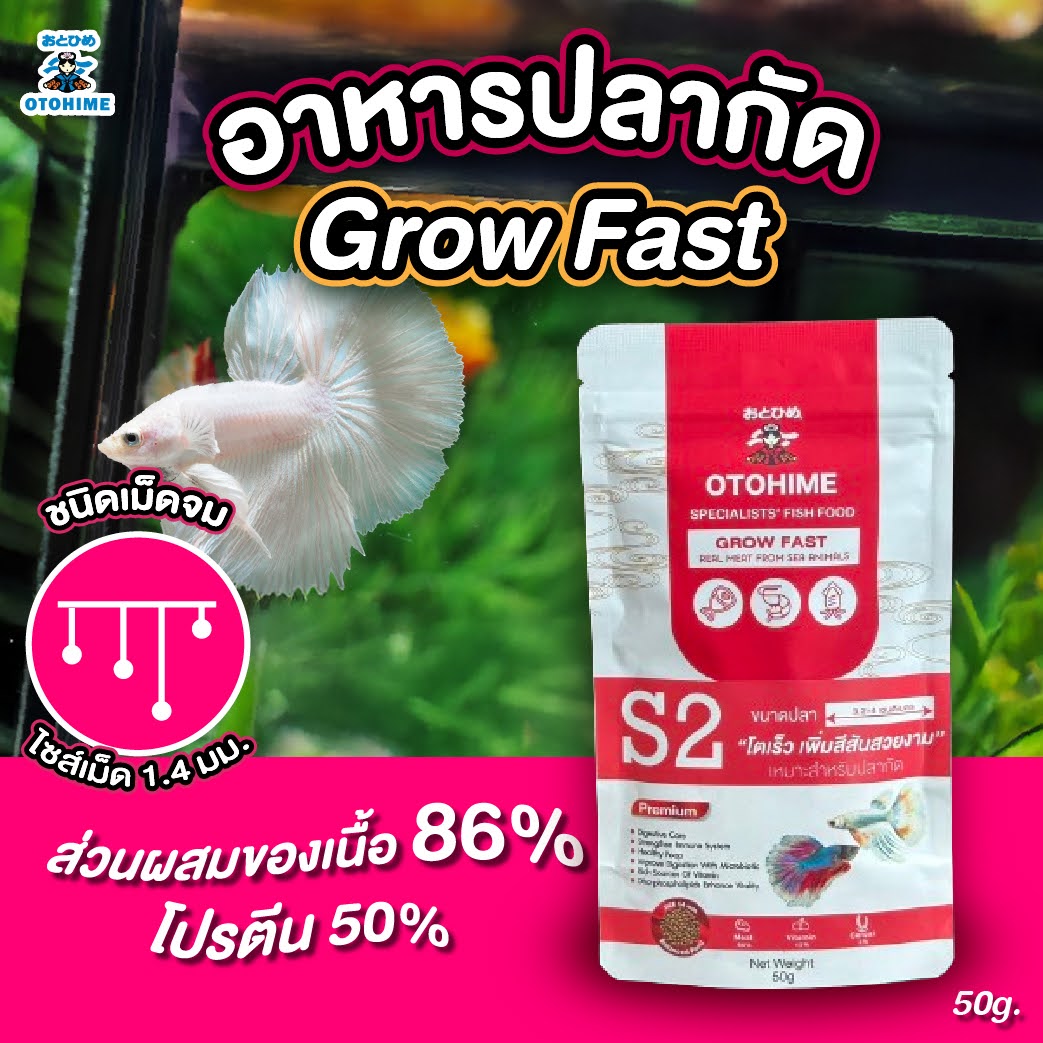 Beautiful Fish Food Betta Otohime Model S2 Pellet Size 1.4 mm. Grow ...