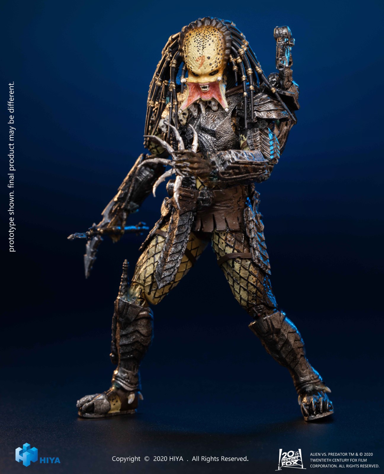 Hiya Toys AVP Alien VS Predators Elian Predator Unmasked Scar Anmass ...