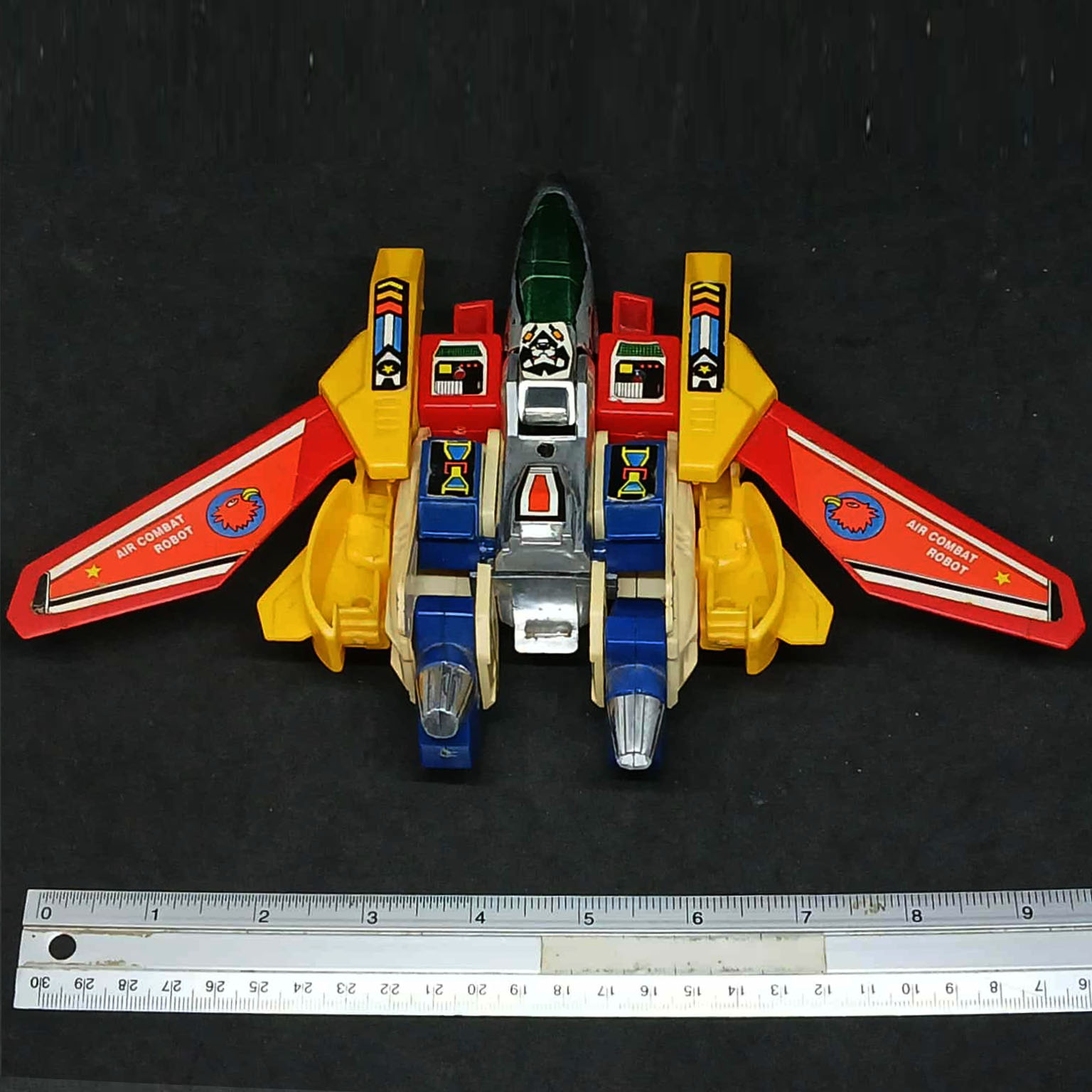 (Old Work-7.5 Inches Tall) Fighter Plane Transformation robot Air ...