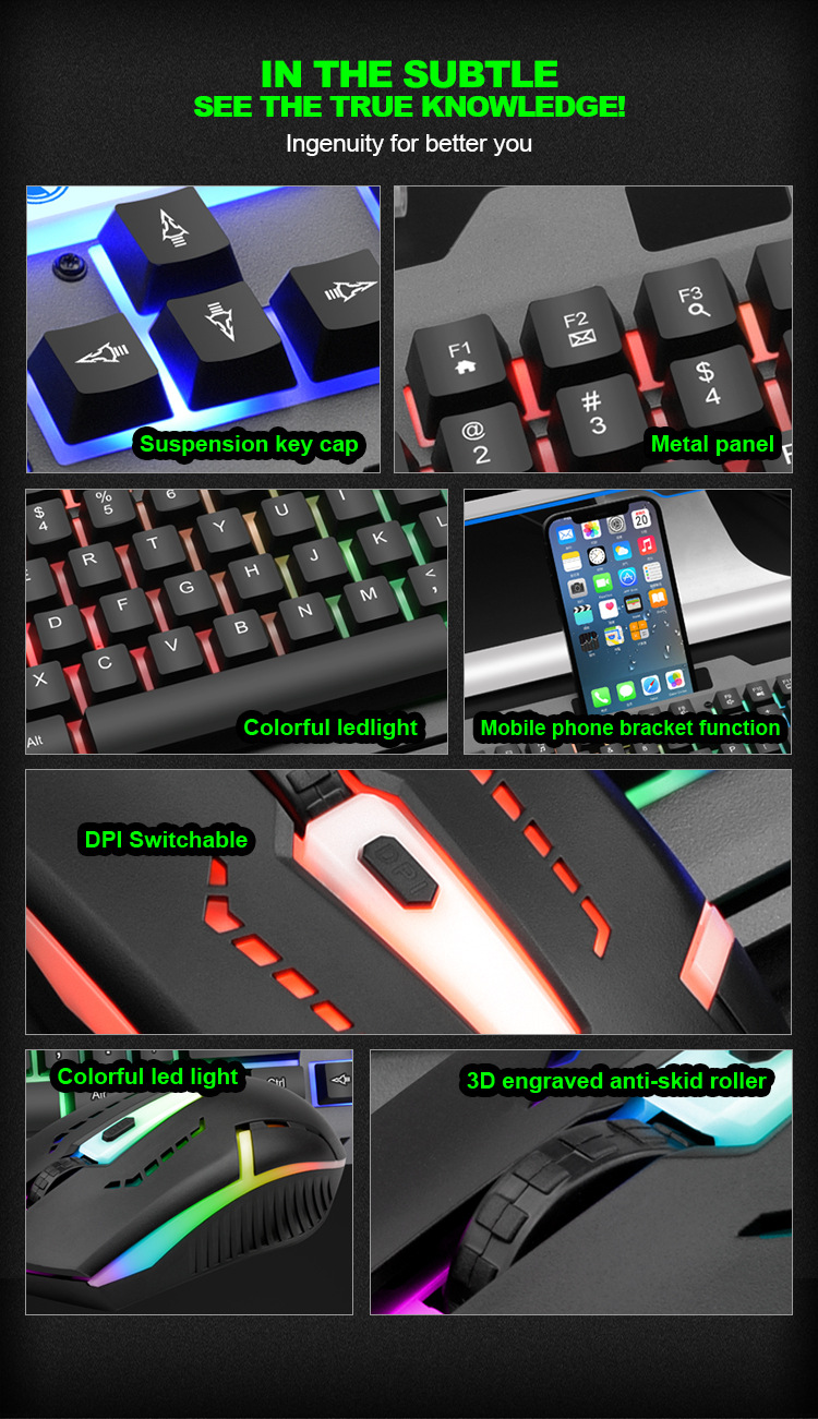 Thai Keypad Rainbow Backlight usb Cable LIMEIDE T25 Gaming Keyboard 104 ...