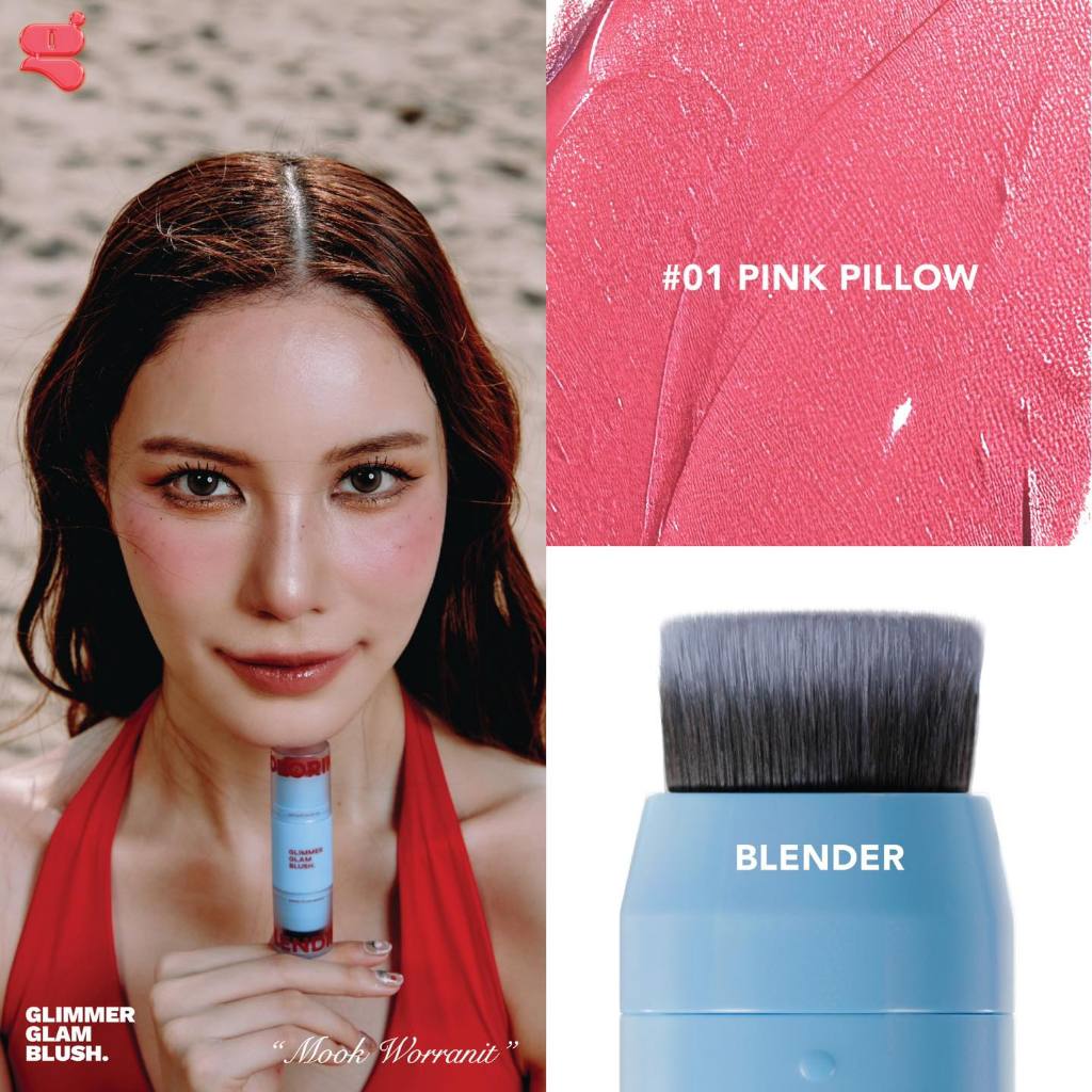 (Special Promo)Gala Camille Glimmer Glam Blush Stick 2in1 With Blending ...