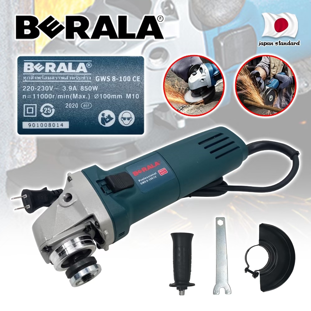 BERALA 4 Inch Grinder Speed Circumference Can No.GWS8-100CE German Grade (SS) | Shopee Philippines