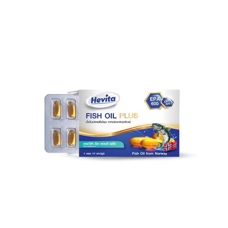 HEVITA Fish Oil Plus EPA 600 mg DHA 300 And High Content | Shopee ...