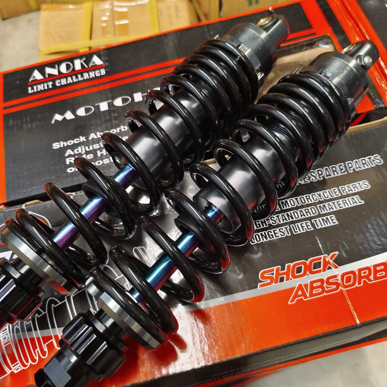 Rear Shock CHOBI Rainbow Axis Large Spring Size 300 320 Mm For Wave ...