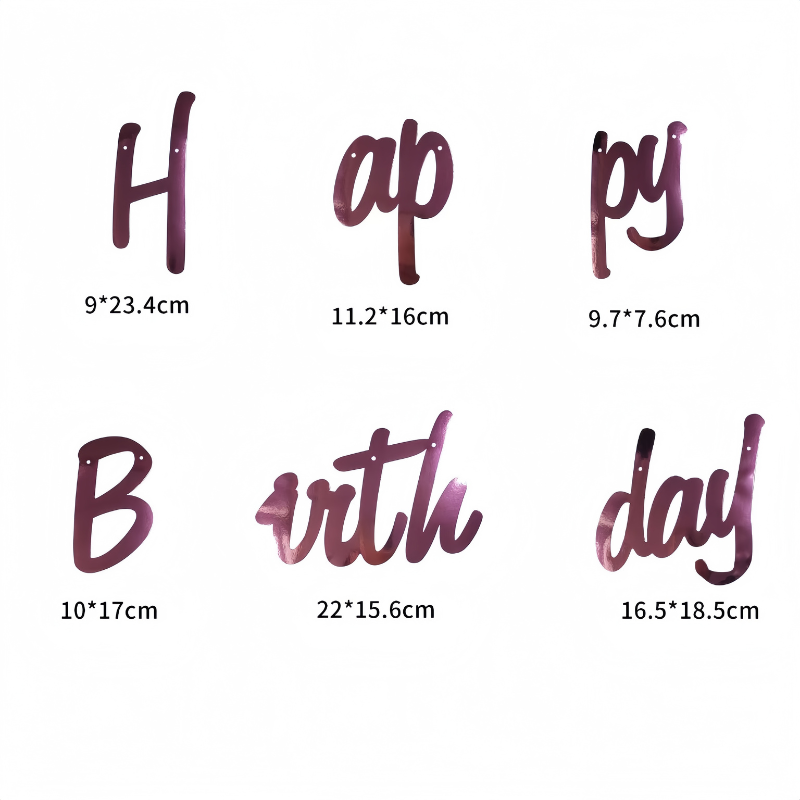 Happy Birthday Sign hbd Room For Party Decoration Minimalist Flag ...