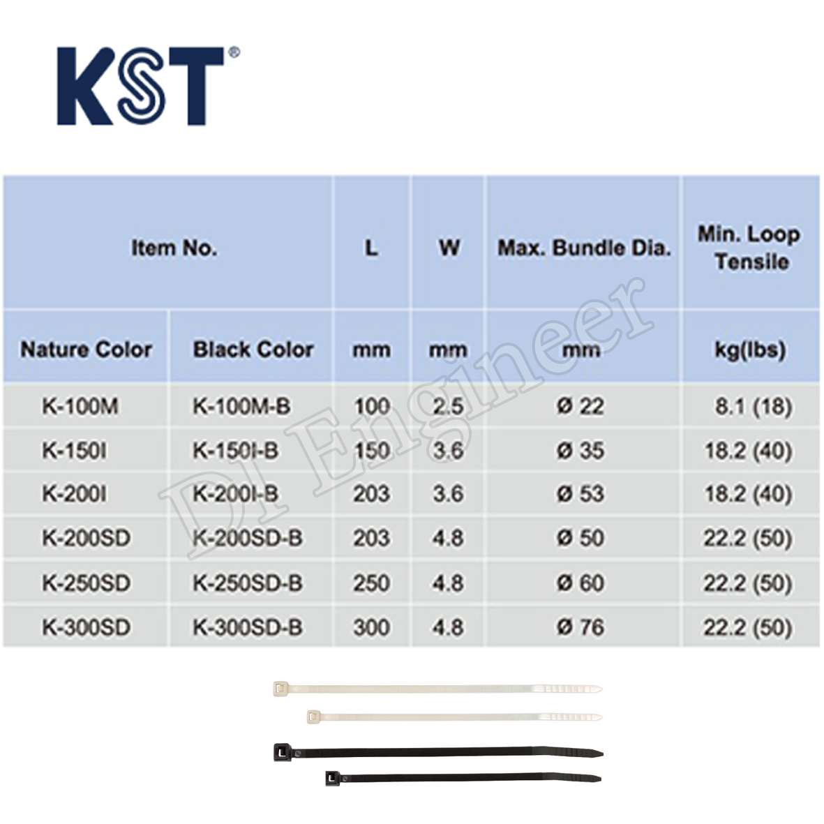 Cable Tie Shrimp Tentacles 10 12 Inches (1 Bag = 100 Pieces) KST Brand ...