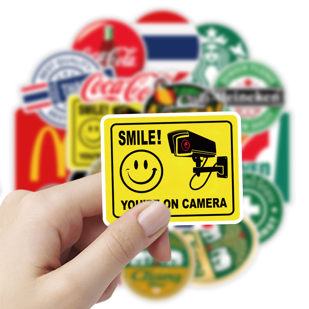 BIG SIZE Sticker 7-10cm Car 711 Heineken YOUTUBE PTT Has White Edges ...