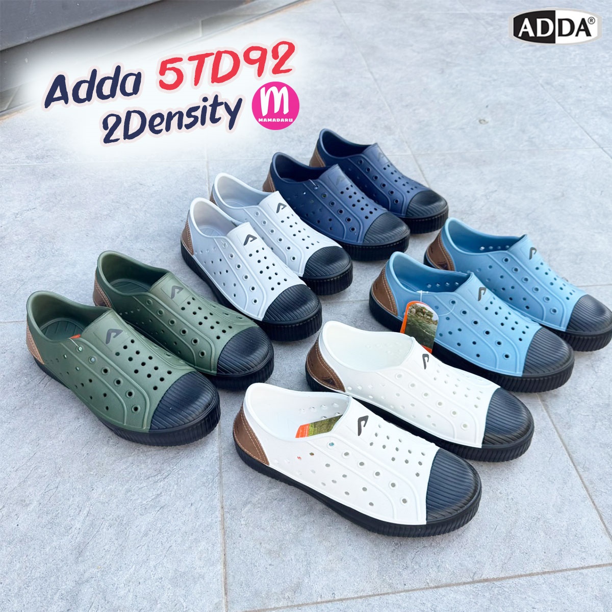 Adda 5TD92-M1 Shoes 2Density Sole Slip-On Style Men's Lightweight Good ...