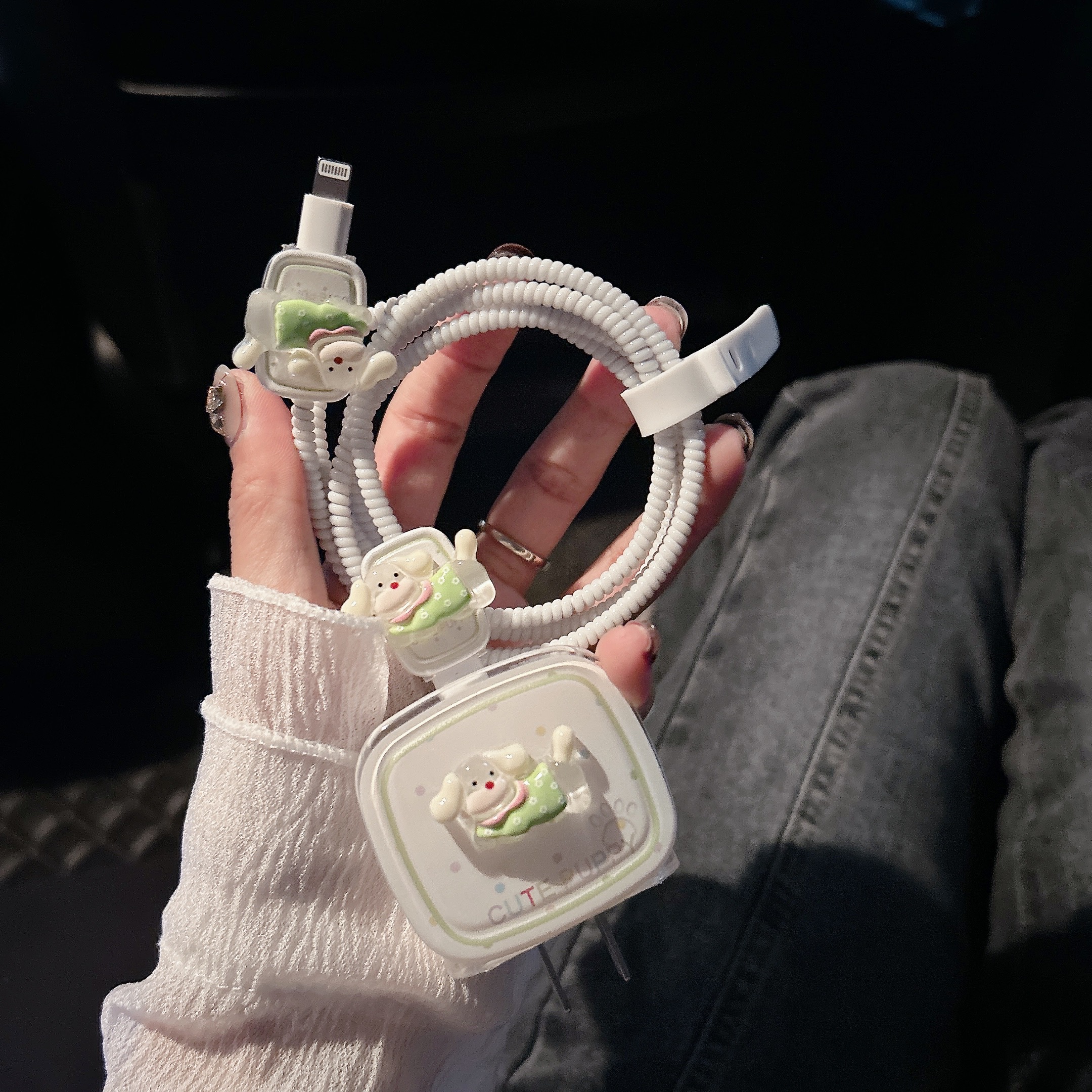 20W Green Dog ️Cartoon Charging Cable Set Charger Case 18W 35W 20watt ...