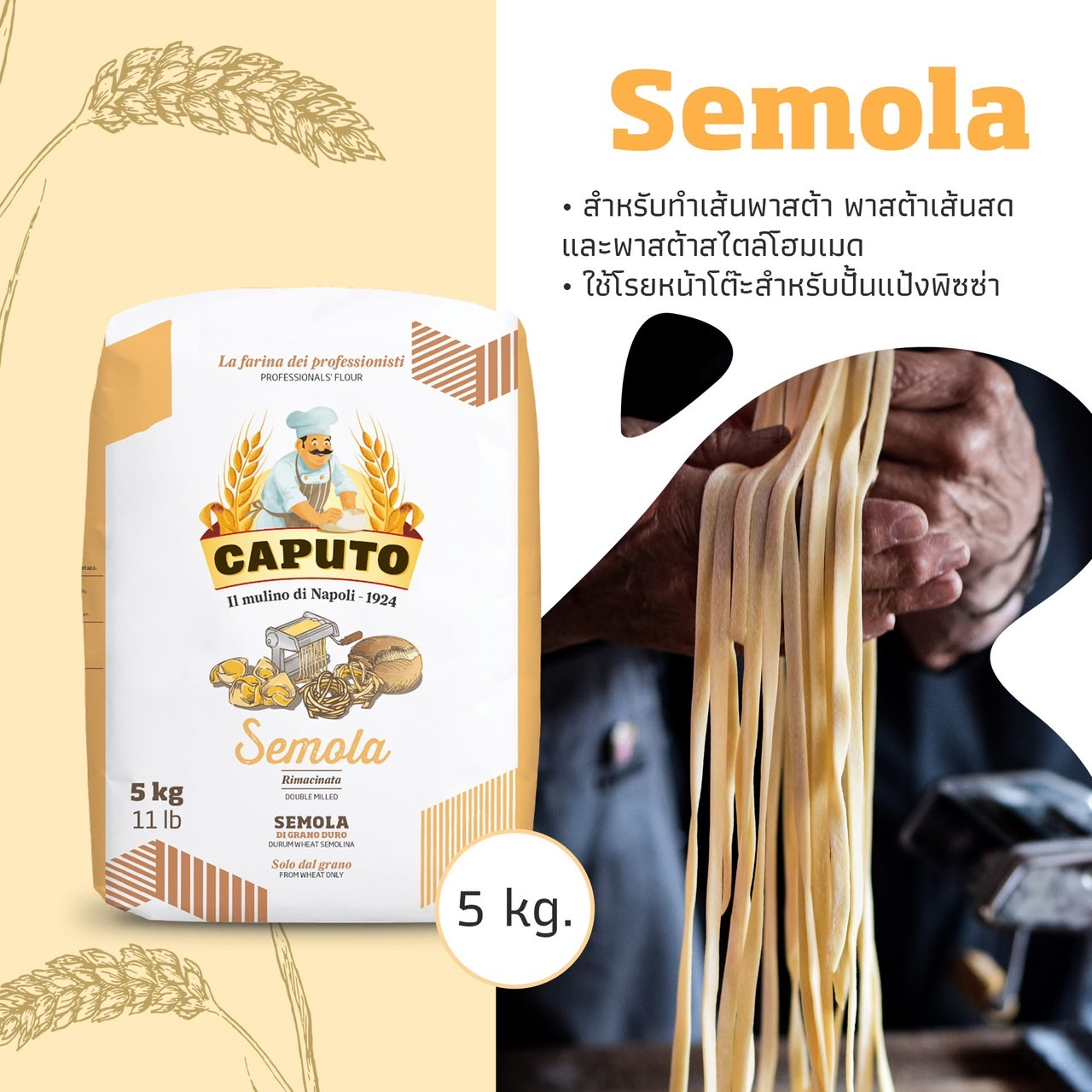 Semolina Powder CAPUTO ITALIAN SEMOLA Rimac 5KG | Shopee Philippines