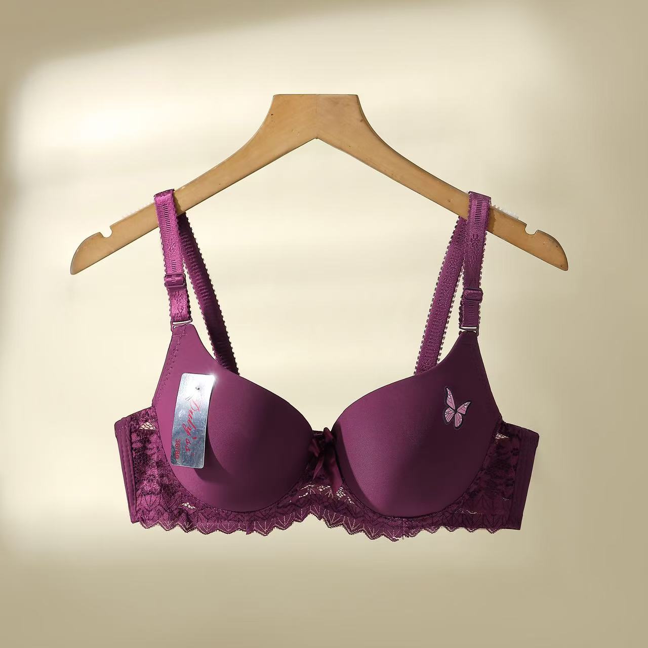 Fashion Bras With Butterfly Pattern C Cup Lace Edge 3 Hooks. | Shopee ...
