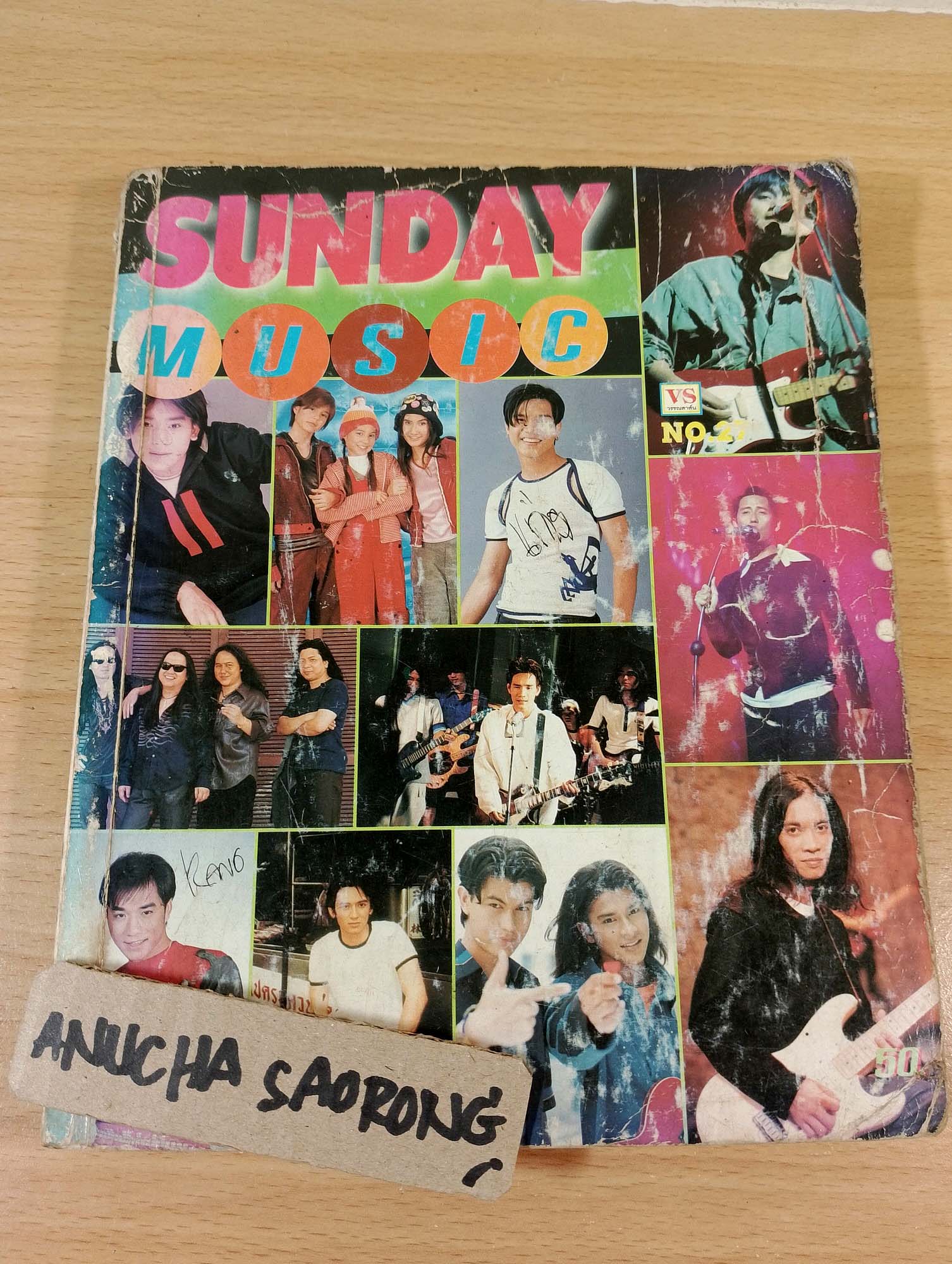 Song Book With Coloured Picture Add Carabao/Tao Somchai/Suea Thanapol And Artists In That Time ...