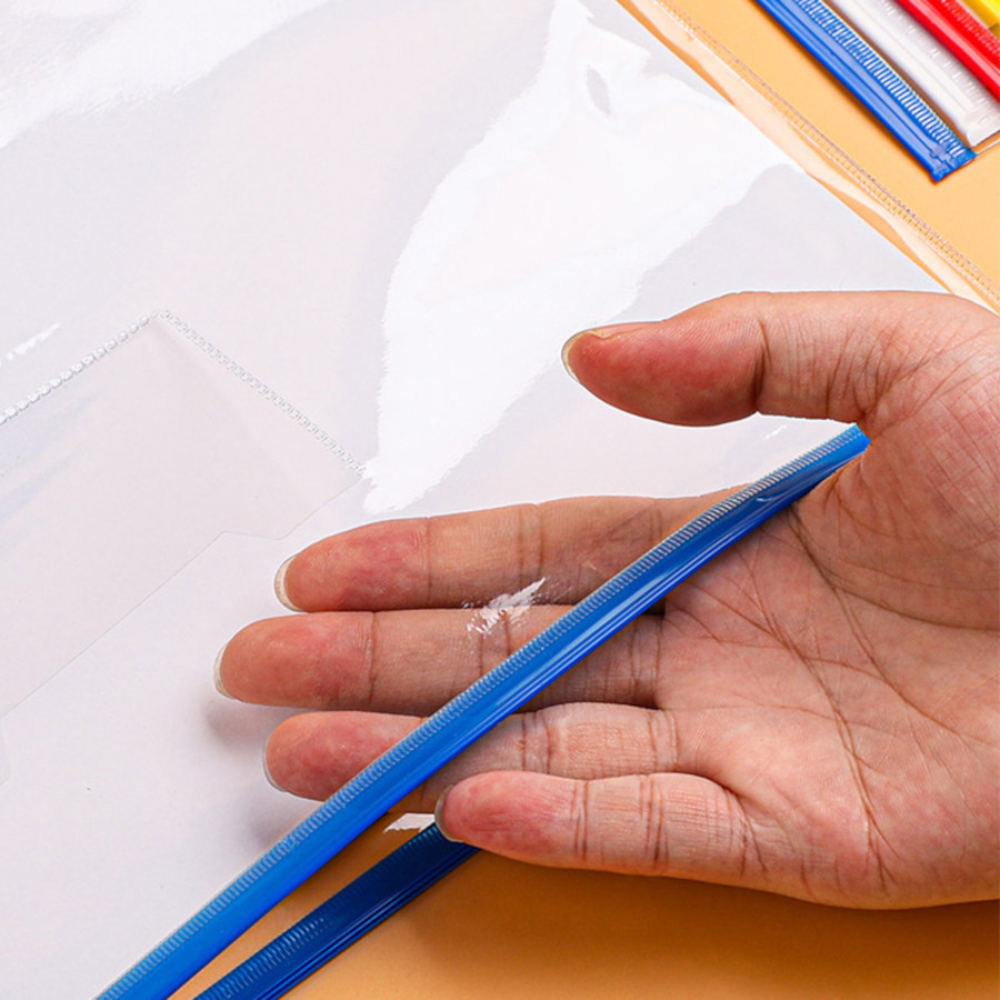 Waterproof Ziplock Transparent Document Bag There Is A Card Slot. A4 A5 ...