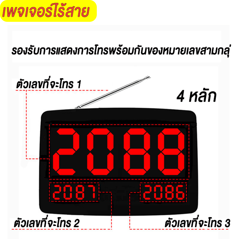 Wireless Calling System Call Button Buzzers Pager Signal Indicator ...