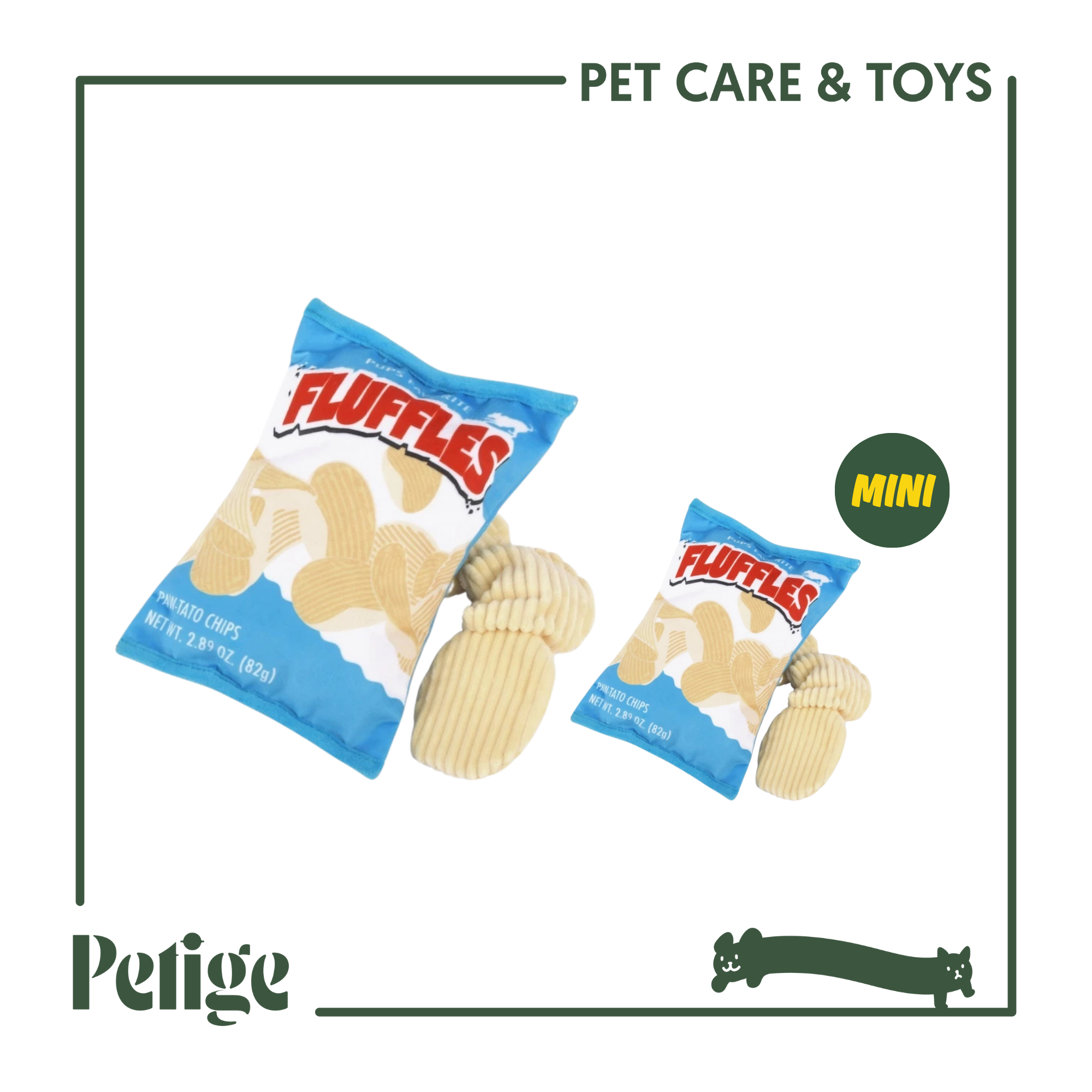 PLAY Fluffles Chips Plush Dog Toy Stuffed Fried Potato For | Shopee ...