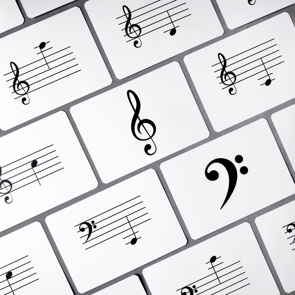 Key Flash card Seol And Keyfa G-Clef F-Clef Music Notes KP075 Vanda ...