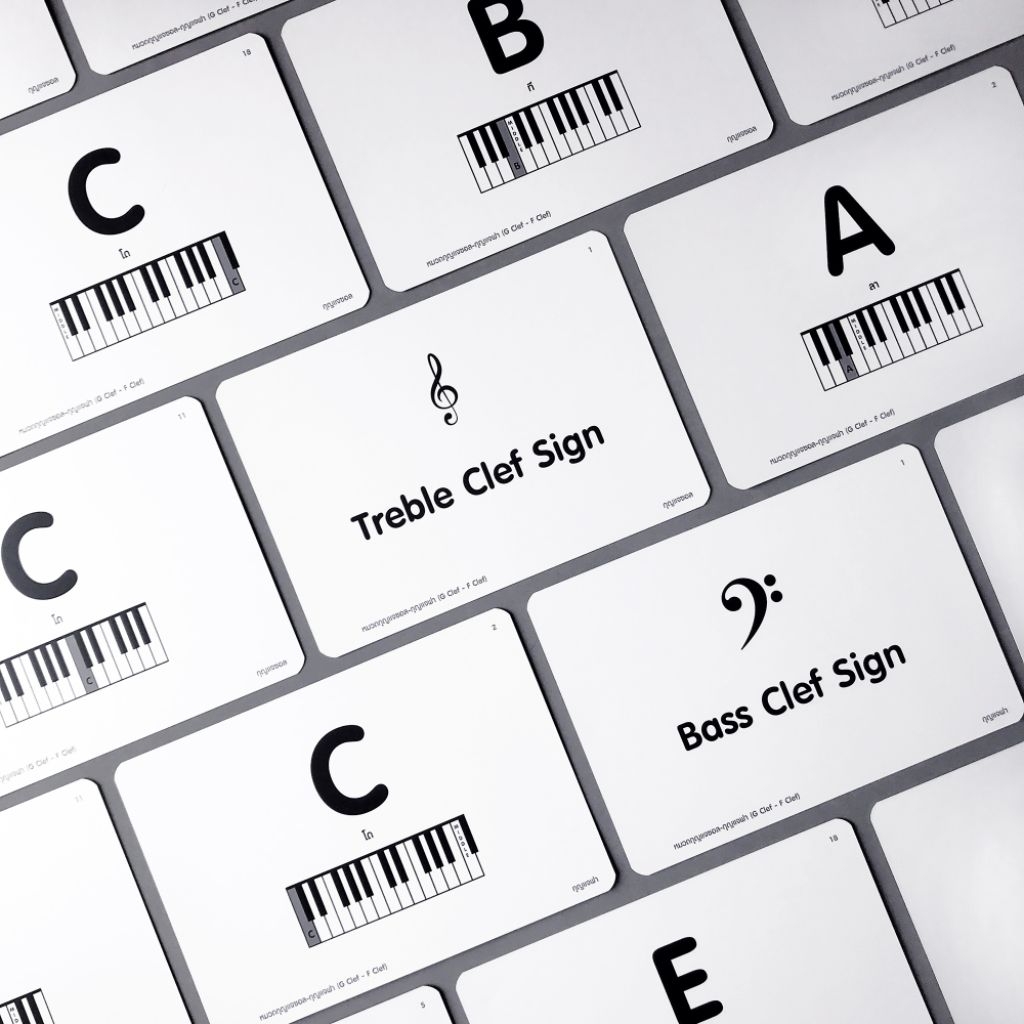 Key Flash card Seol And Keyfa G-Clef F-Clef Music Notes KP075 Vanda ...