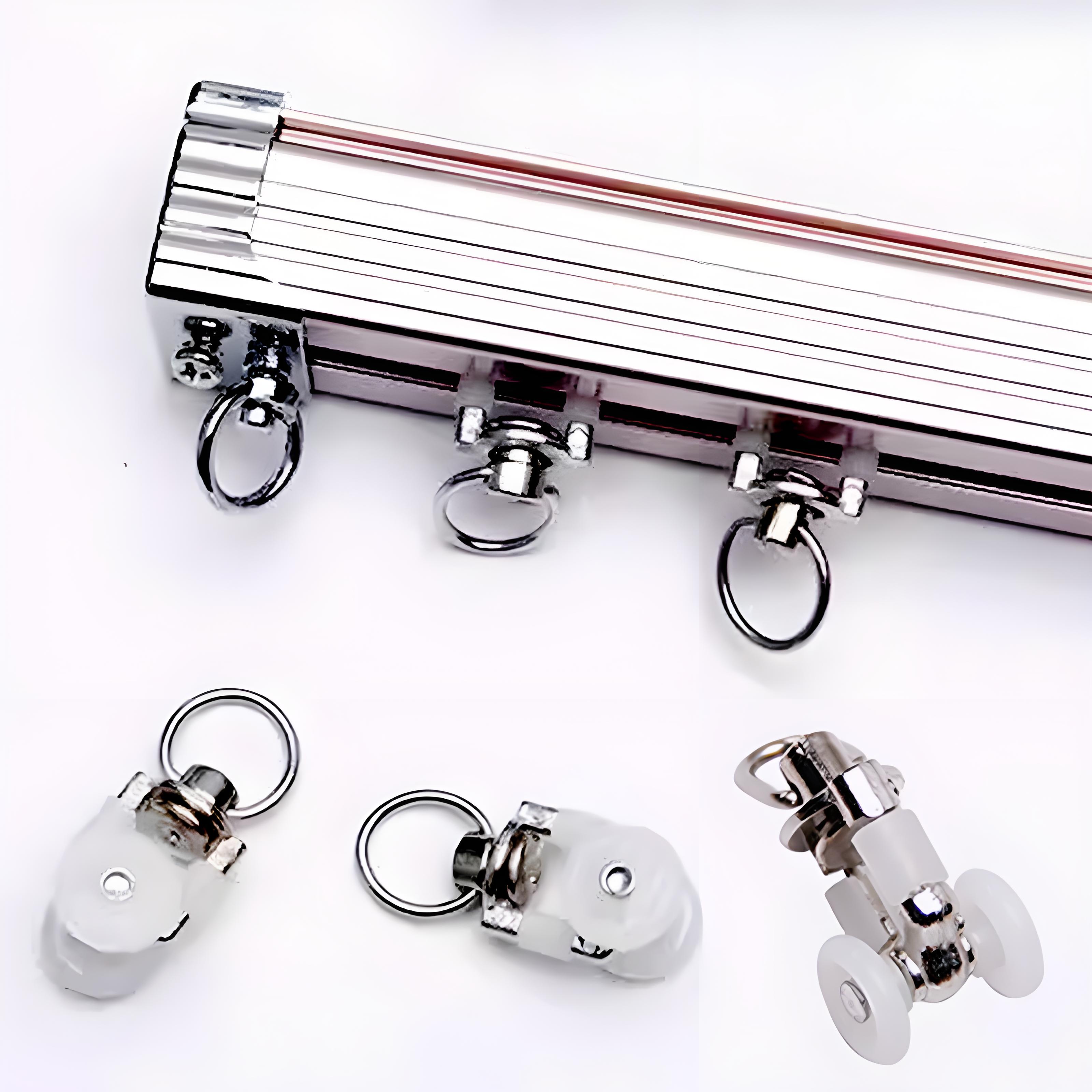 20 Pleated Curtain Rod Rollers Spare Parts Micro Rail Roller/M Good ...
