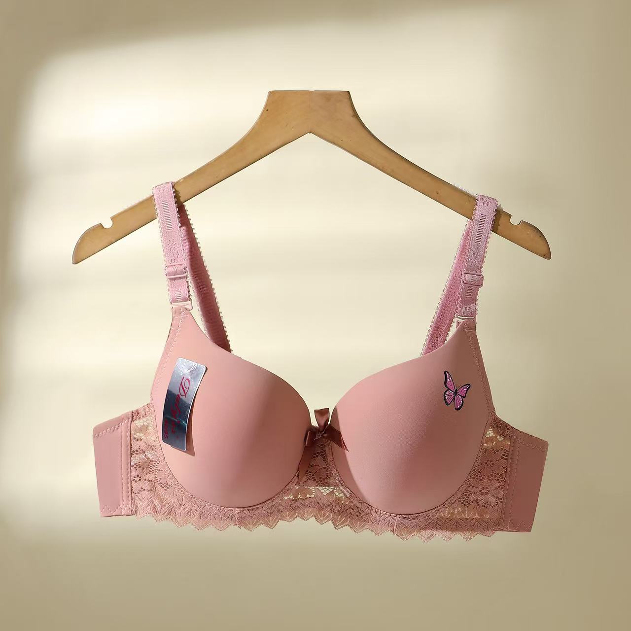 Fashion Bras With Butterfly Pattern C Cup Lace Edge 3 Hooks. | Shopee ...
