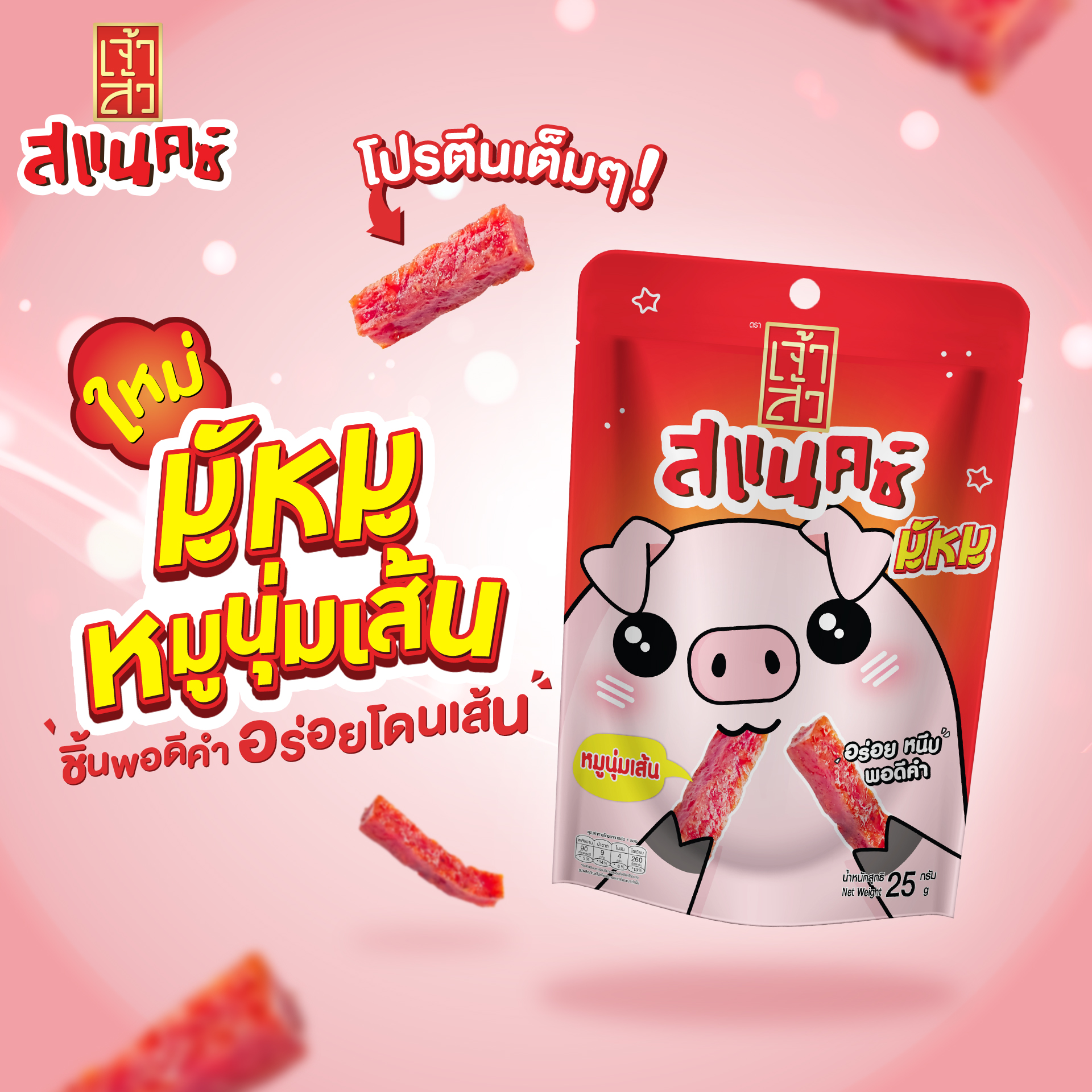 Chao Sua Snack Moo Soft Pork Strip 25g. | Shopee Philippines