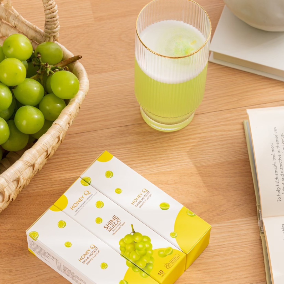 [Ship Dealer Card] Honey Q Effervescent Tablet Grape Shine Muscat ...